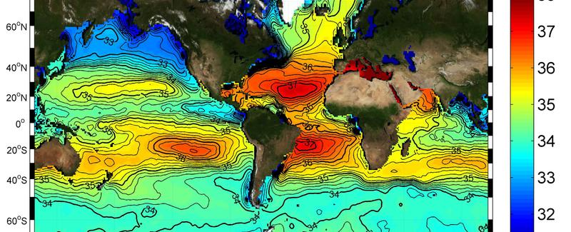 On average the atlantic ocean is the saltiest of earth s major oceans ...
