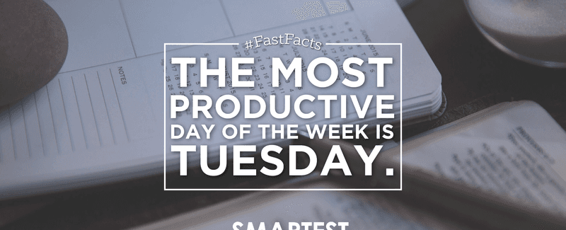 It turns out that tuesday is the most productive day of the week for ...