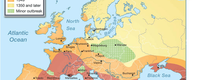 The black death reduced the population of europe by one third in the ...