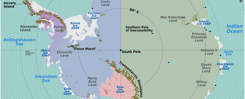 Antarctica is divided by the transantarctic mountains into east ...