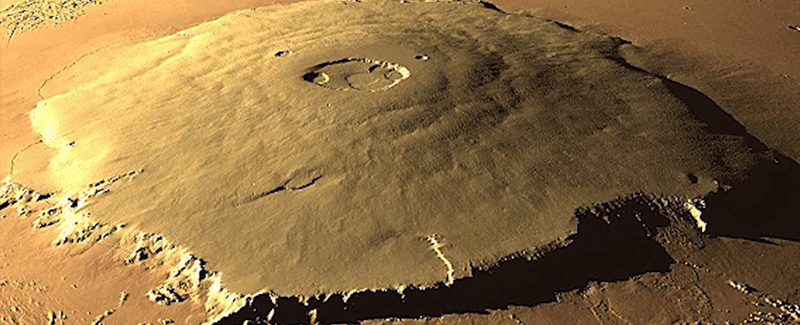 Mount olympus mons on mars is three times the size of mount everest ...